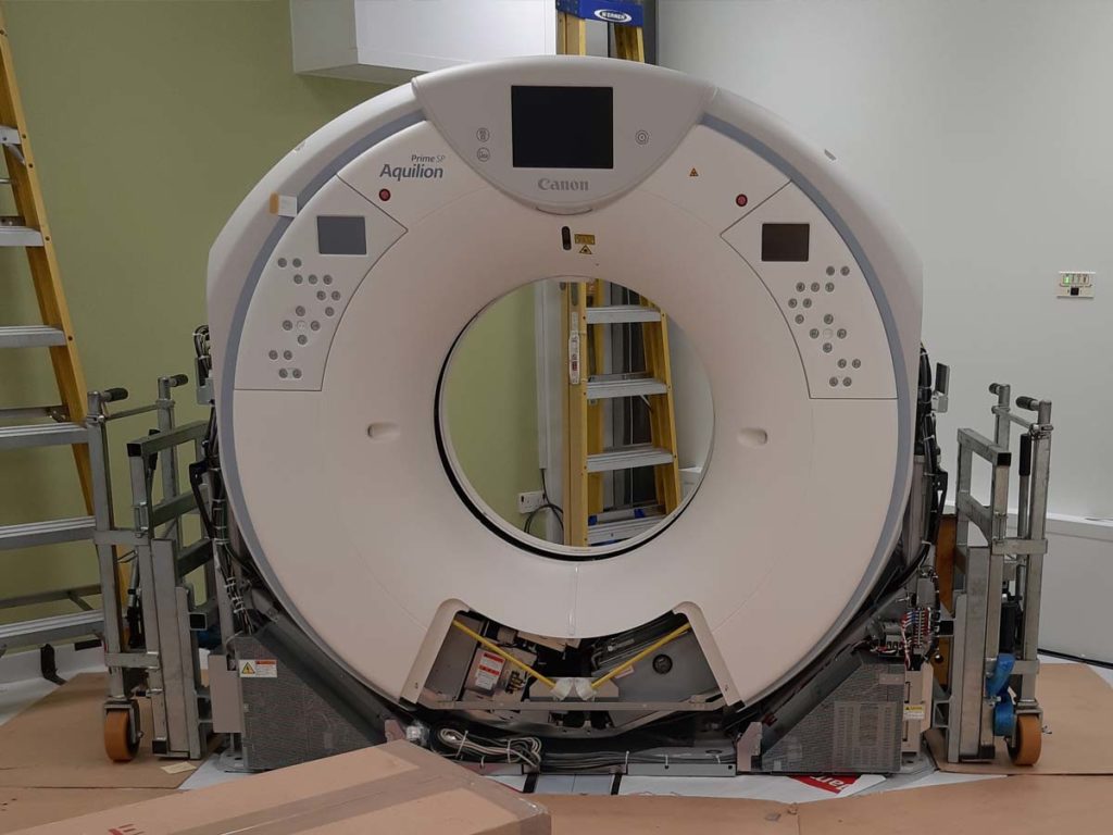Moving an Aquilion Prime SP CT scanner for Canon Medical Systems Europe ...